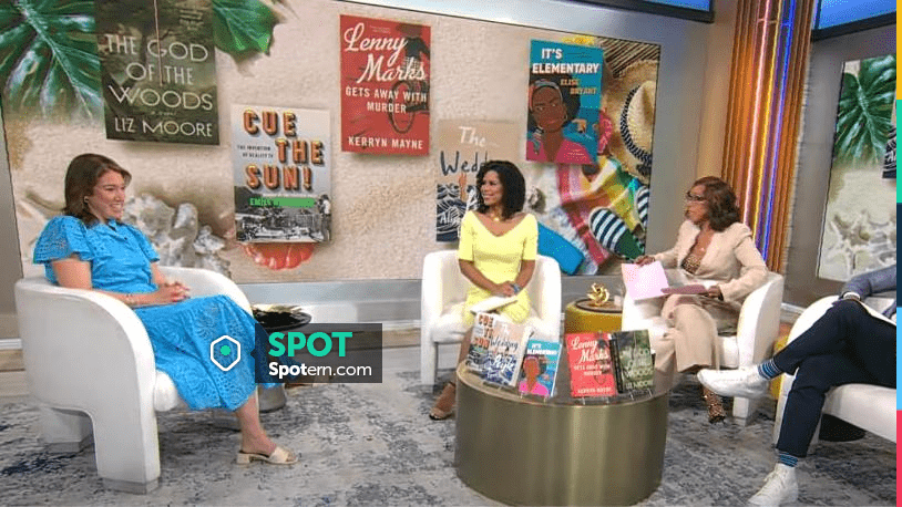 Ciebon Isabella Cotton Eyelet Maxi Shirtdress worn by Sarah Gelman as ...