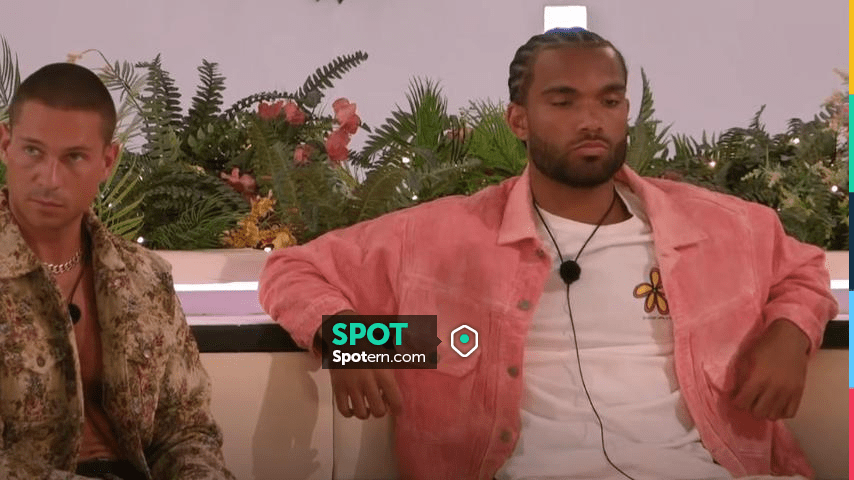 Levi's Dyed Jacquard Trucker Jacket Black White Pink worn by Reuben ...