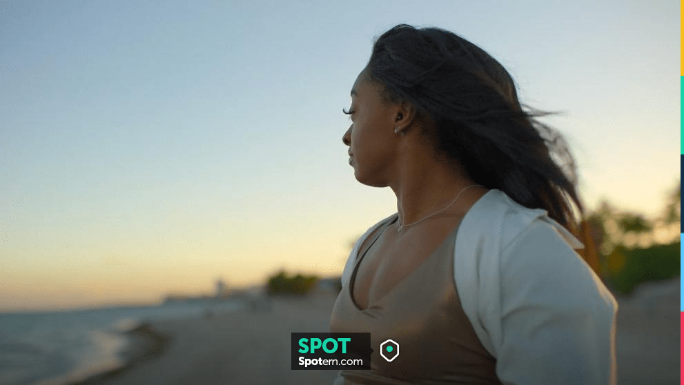 Aqua Athletic x Venus Williams Metallic V Neck Bra worn by Simone Biles ...