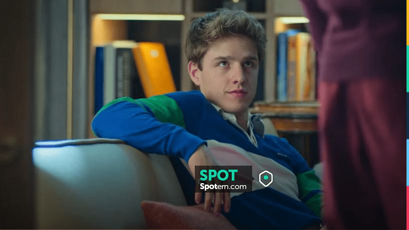 Camiseta de Rugby Gant Cotton Block Stripe Ls College Blue usada por ...