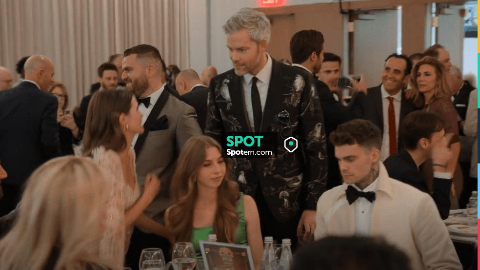 Dolce&Gabbana Printed silk-twill blazer worn by Ryan Serhant as seen in ...