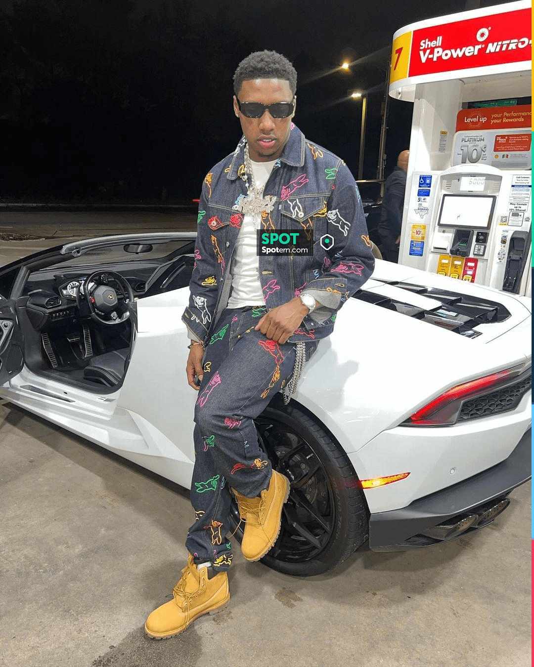 Icecream Dark Indigo Allover Running Dog Denim Jacket worn by Rob49 on ...