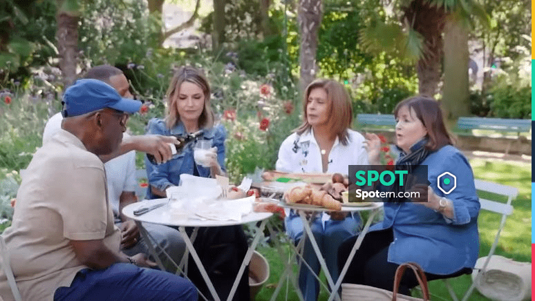 Lauren Ralph Lauren Cotton Denim Shirt in Autumn Blue Wash worn by Ina ...