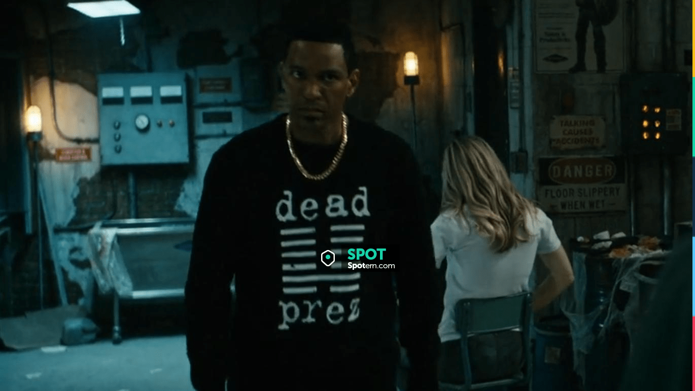 The Boys TV series: Mother's Milk (Laz Alonso) is wearing "Dead Prez ...