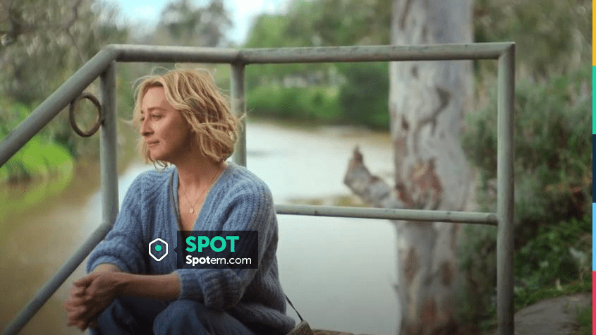 Sezane Basile Cardigan Vintage Blue worn by Birdie Bell (Asher Keddie ...