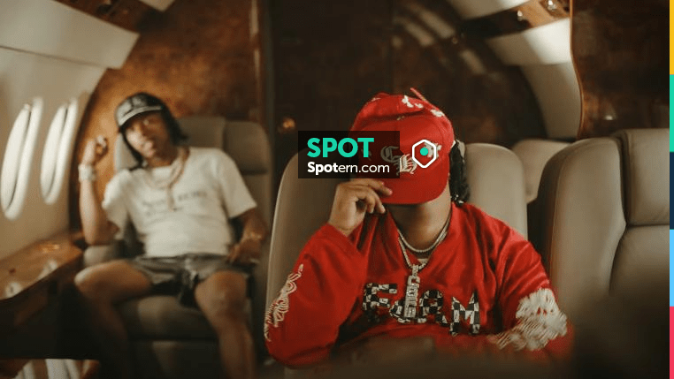 Chrome Hearts Red & White Cross Patches CH Hat worn by Tay B in Tay B x ...