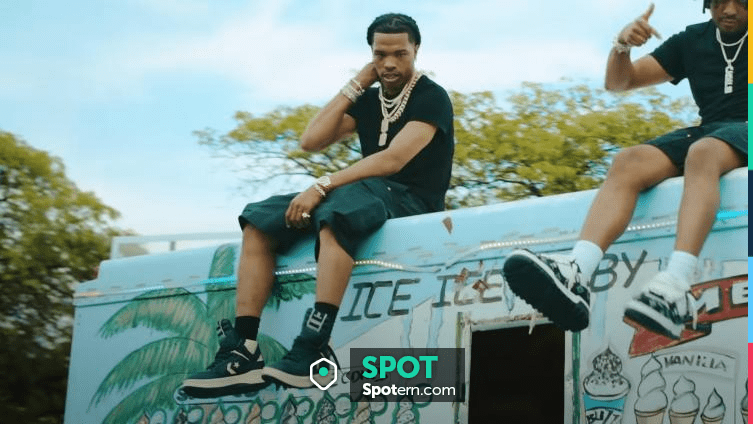 Rick Owens DRKSHDW Turbowpn x Converse Black worn by Lil Baby in Tay B ...