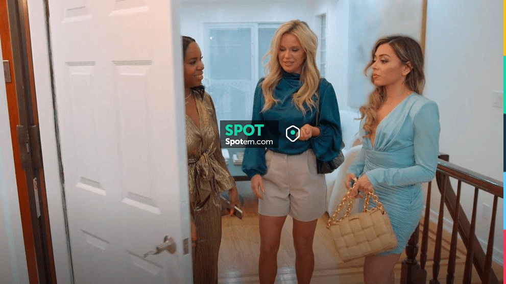 Hello Molly Ready To Work Top Teal worn by Jessica Taylor as seen in ...