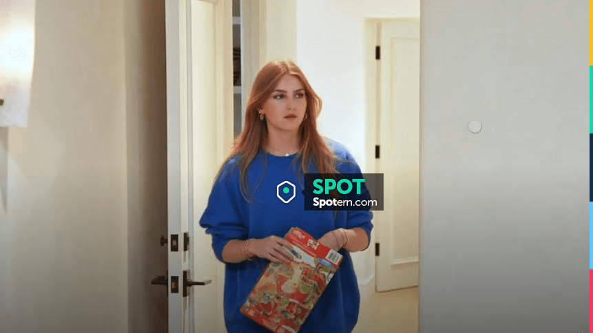 Easy Clothes Blue Los Angeles Sweater worn by Juliet Tutor as seen in ...