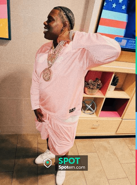 Louis Vuitton White & Clear Sole LV Trainer Sneakers worn by Sheff G on ...