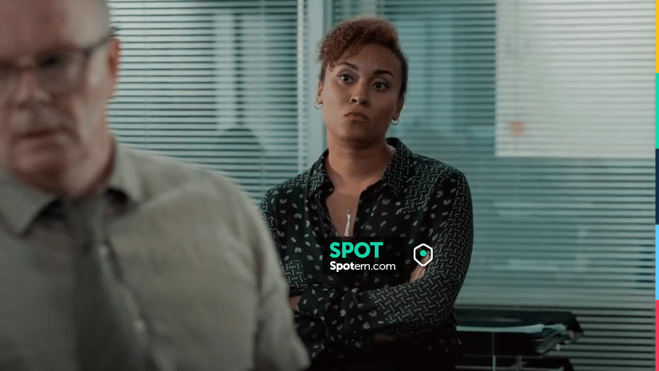 Next Women's Black And White Blouse worn by DCI Lauren McDonald (Tala ...