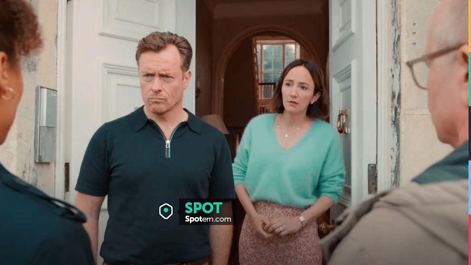 Paul Smith Black Organic Cotton Knitted Zip-Neck Polo Shirt worn by Dr ...