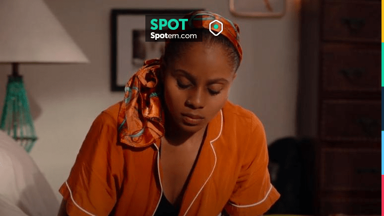 Red By Kiss Silky Satin Wrap Scarf worn by Simone Hicks (Geffri Maya ...