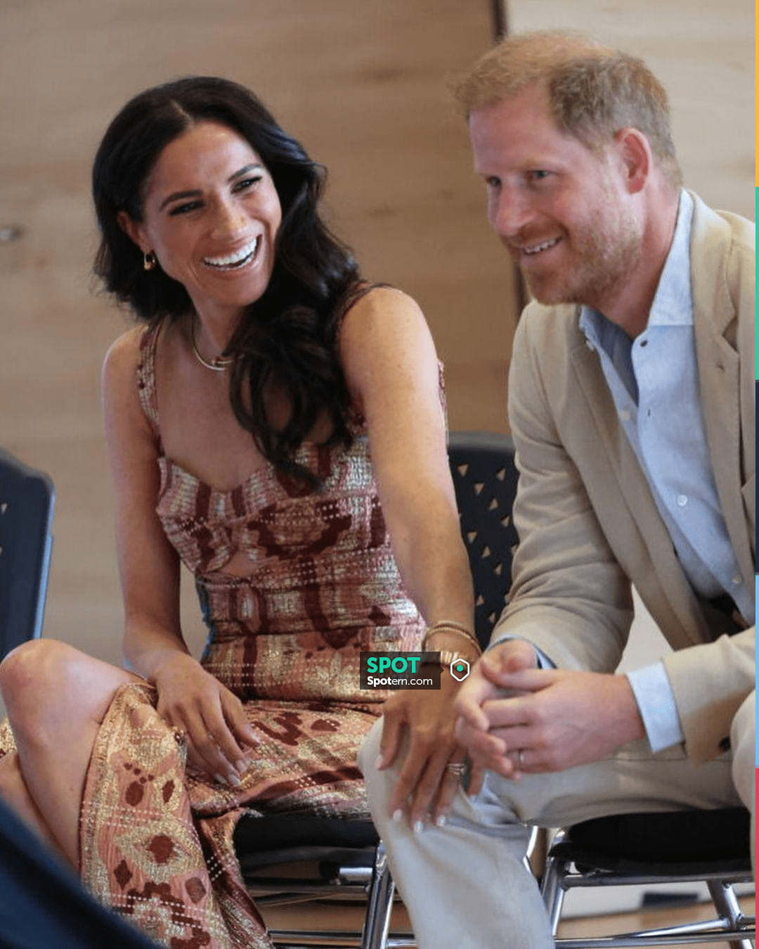 Cartier Tank Francaise Watch worn by Meghan Markle Salsa in Colombia on ...