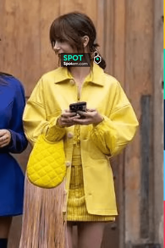 Lelet Ny Elena Chain Pony Cuff worn by Lily Collins at Emily in Paris 4 ...