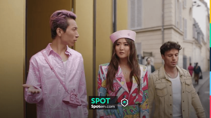 Philipp Plein Bombing Graffiti-Print Spencer Jacket worn by Mindy Chen ...