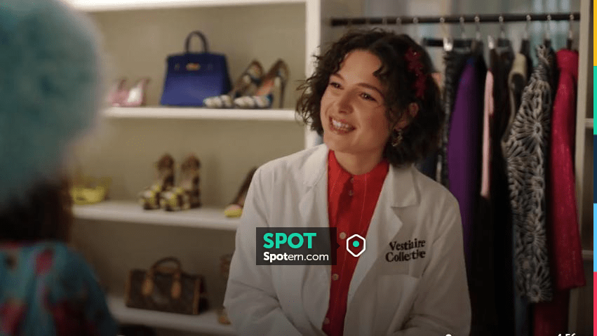 Ganni Ruffle-Trimmed Cotton-Poplin Shirt worn by Emma Nicolas as seen ...