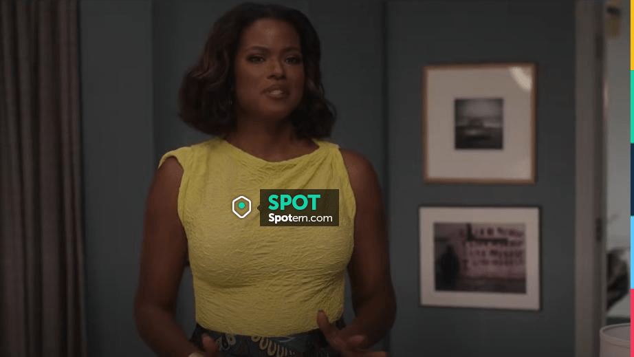 Isabel Marant Fabiena Jacquard One-Sleeve Top worn by Vivian Banks ...