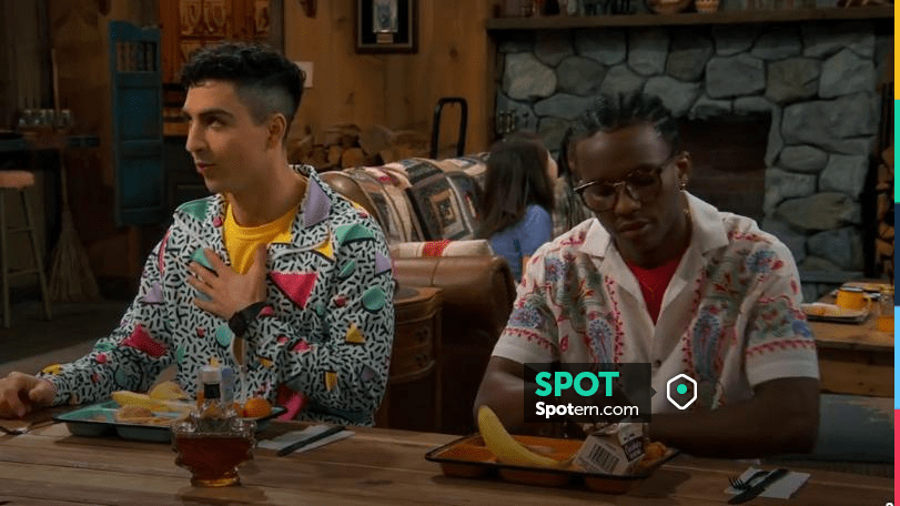 Asos Design Relaxed Embroidered Linen Camp Shirt worn by Noah Lambert ...