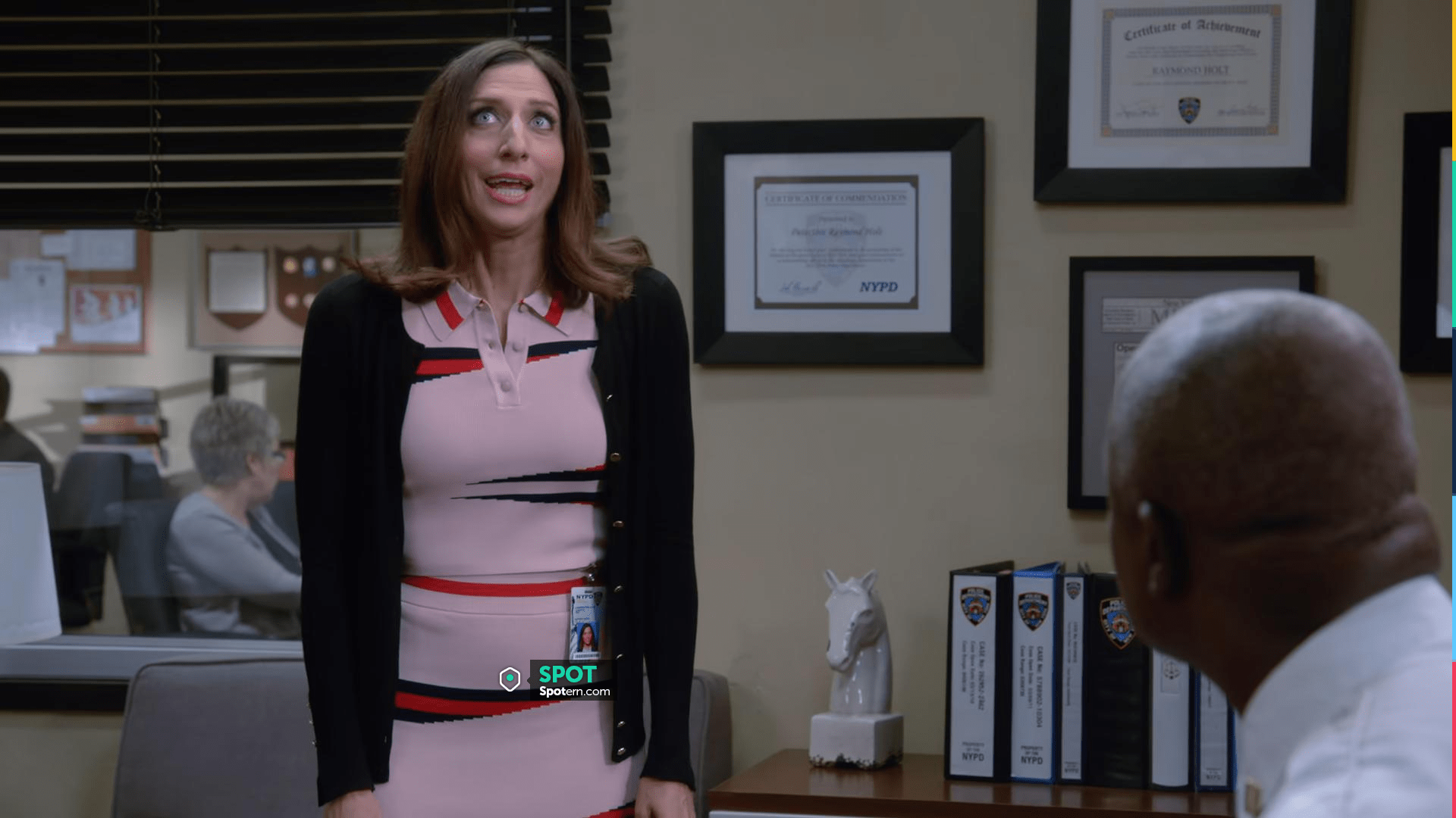 Topshop Eraser Stripe Pencil Skirt of Gina Linetti (Chelsea Peretti) in ...