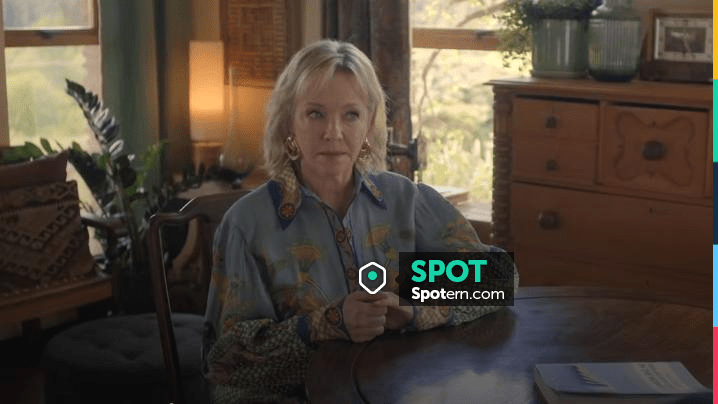 Alemais Gilly Shirt Misty Blue worn by Daisy (Rebecca Gibney) as seen ...