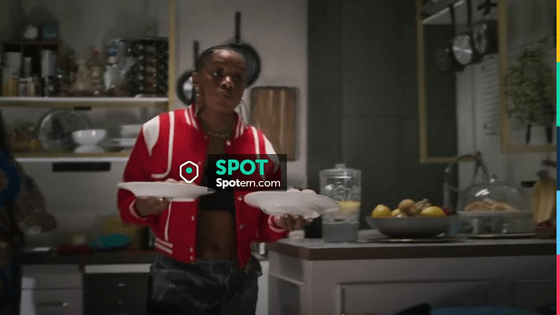 Fooullaide Cropped Varsity Letterman Bomber Jackets worn by Windy ...