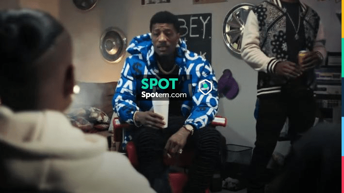 Payola Clothing Payola All Over Print Puffer Coat worn by Solo Lucci as ...