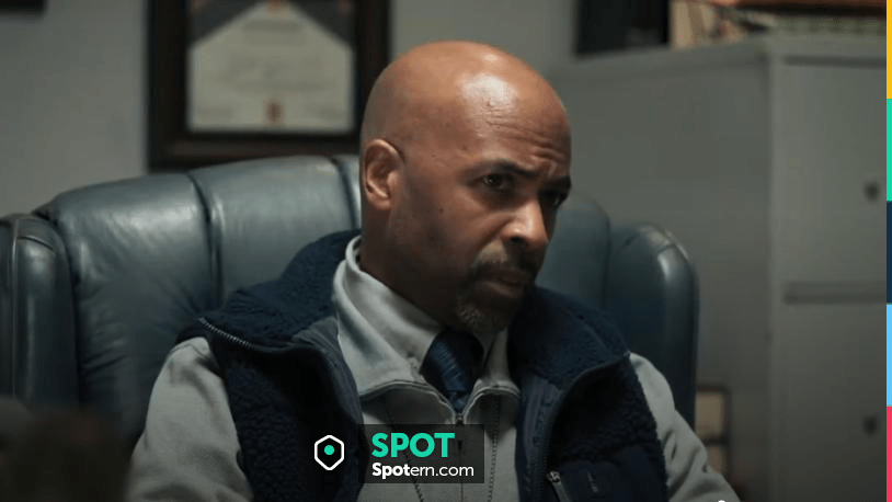 Bass Outdoor Coastal Sherpa Vest with Chest Pocket worn by Detective Caine (Fred Thomas Jr.) as ...