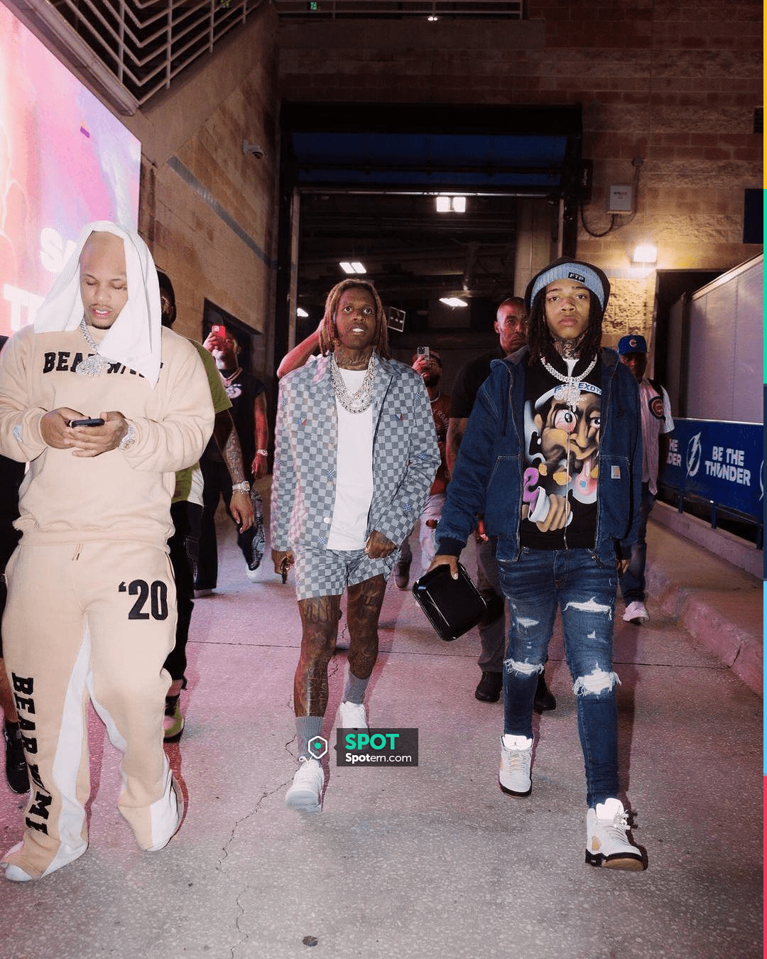 Louis Vuitton Grey Cable Knit Socks worn by Lil Durk on the Instagram ...