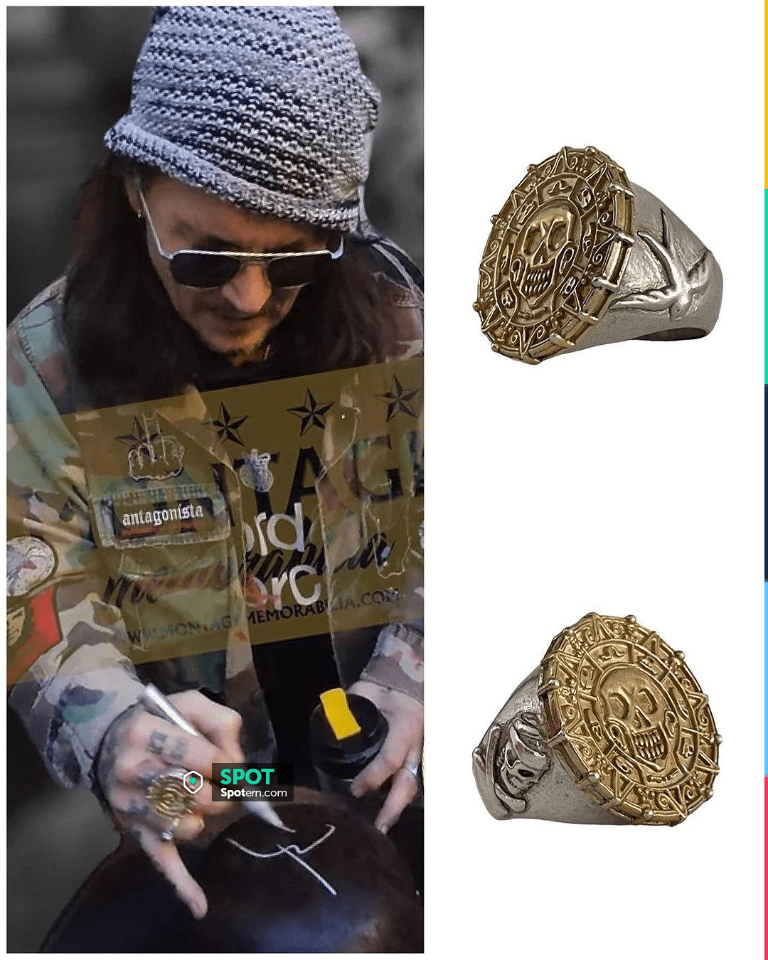 AZTEC Coin Ring worn by Johnny Depp on @jack_and_rose_collection's ...