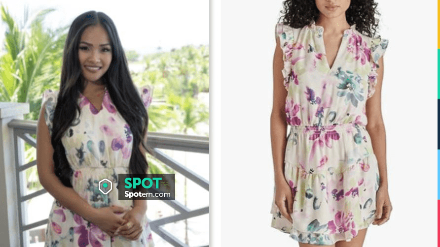 The Bachelorette Outfits: Jenn Tran worn floral mini dress in season 21 ...