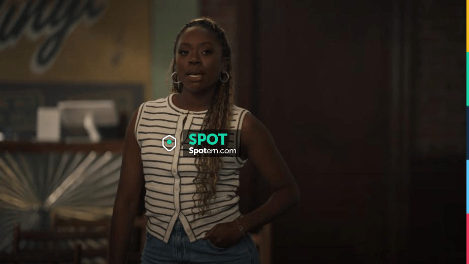 Madewell Stripe Split Crewneck Cardigan Tank In Oven Stripe Lighthouse ...