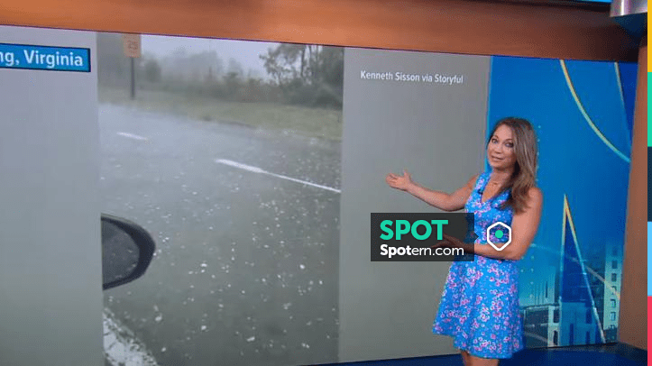 Draper James Floral Sleeveless Dress worn by Ginger Zee as seen in Good ...