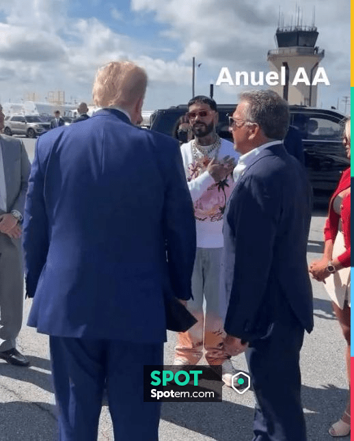 Amiri White & Light Pink Skel Top Sneakers worn by Anuel AA on the ...