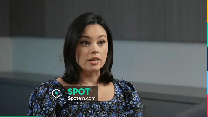 GAP Puff Sleeve Smocked Floral Mini Dress worn by Jo Ling Kent as seen ...