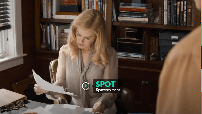 Saint Laurent Blouse in Silk Muslin Crepe worn by Greer Garrison ...