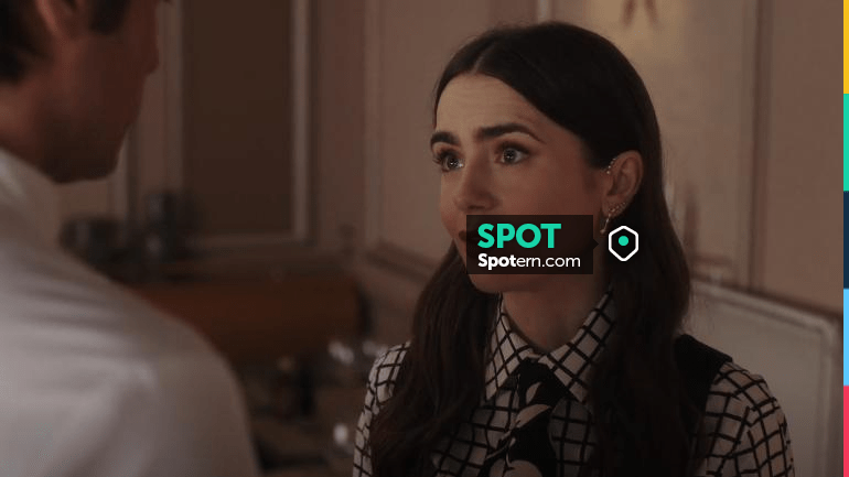 Mara Paris Memories S Earrings worn by Emily Cooper (Lily Collins) as ...