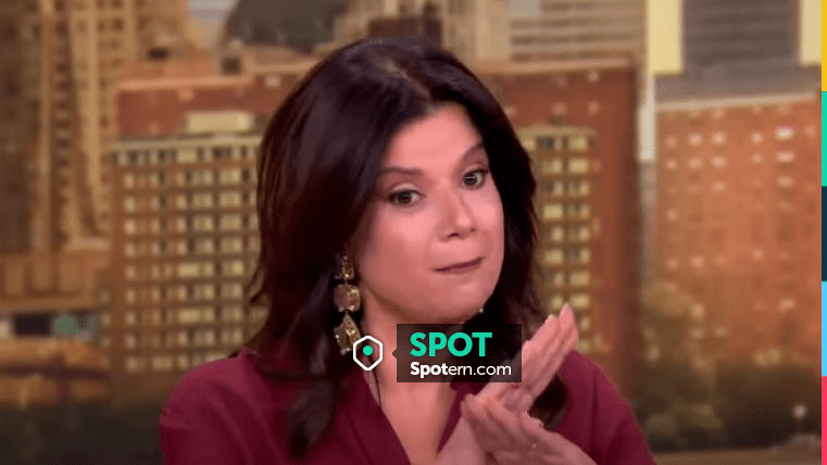Deepa Gurnani Sibylla Earrings worn by Ana Navarro as seen in The View ...