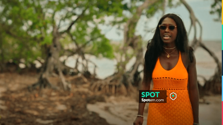 Gimaguas Pachanka Crocheted Cotton Mini Dress worn by Dragon Queen (Jodie Turner-Smith) as seen ...