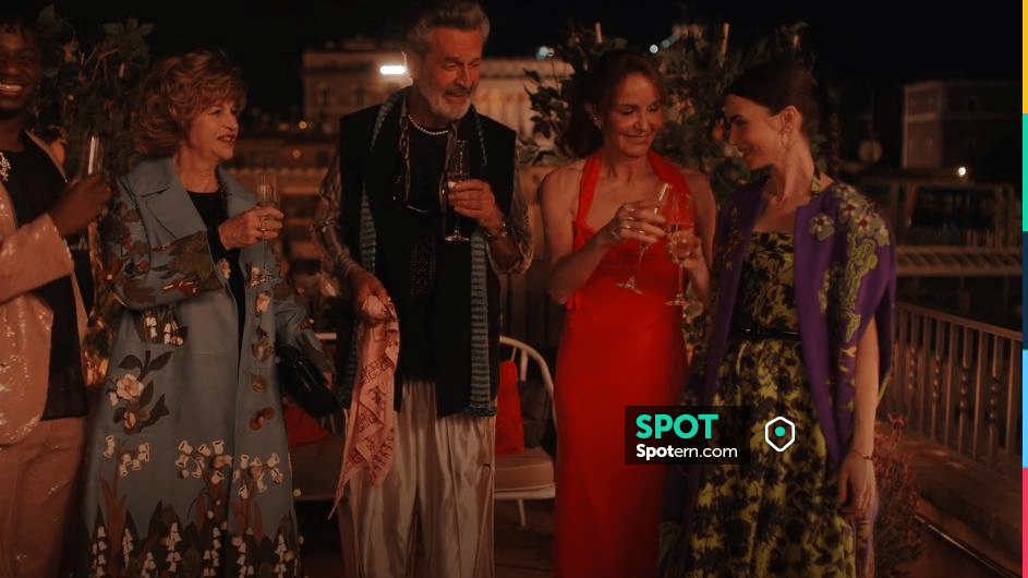 Philosophy Di Lorenzo Serafini Floral Dress In Giallo worn by Emily ...