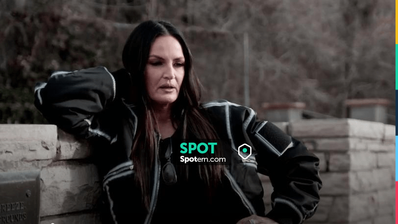 Givenchy Chito Spray Paint Cropped Blouson Bomber Jacket worn by Lisa ...