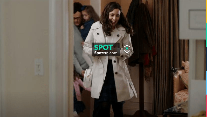 London Fog Missy Double Collar Trench Coat In Natural worn by Brooke ...