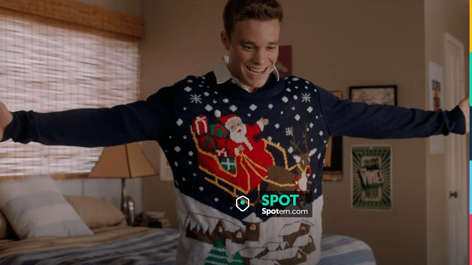 Ugly Christmas Sweater Santa Reindeer Light Up Led worn by Luke Baxter ...
