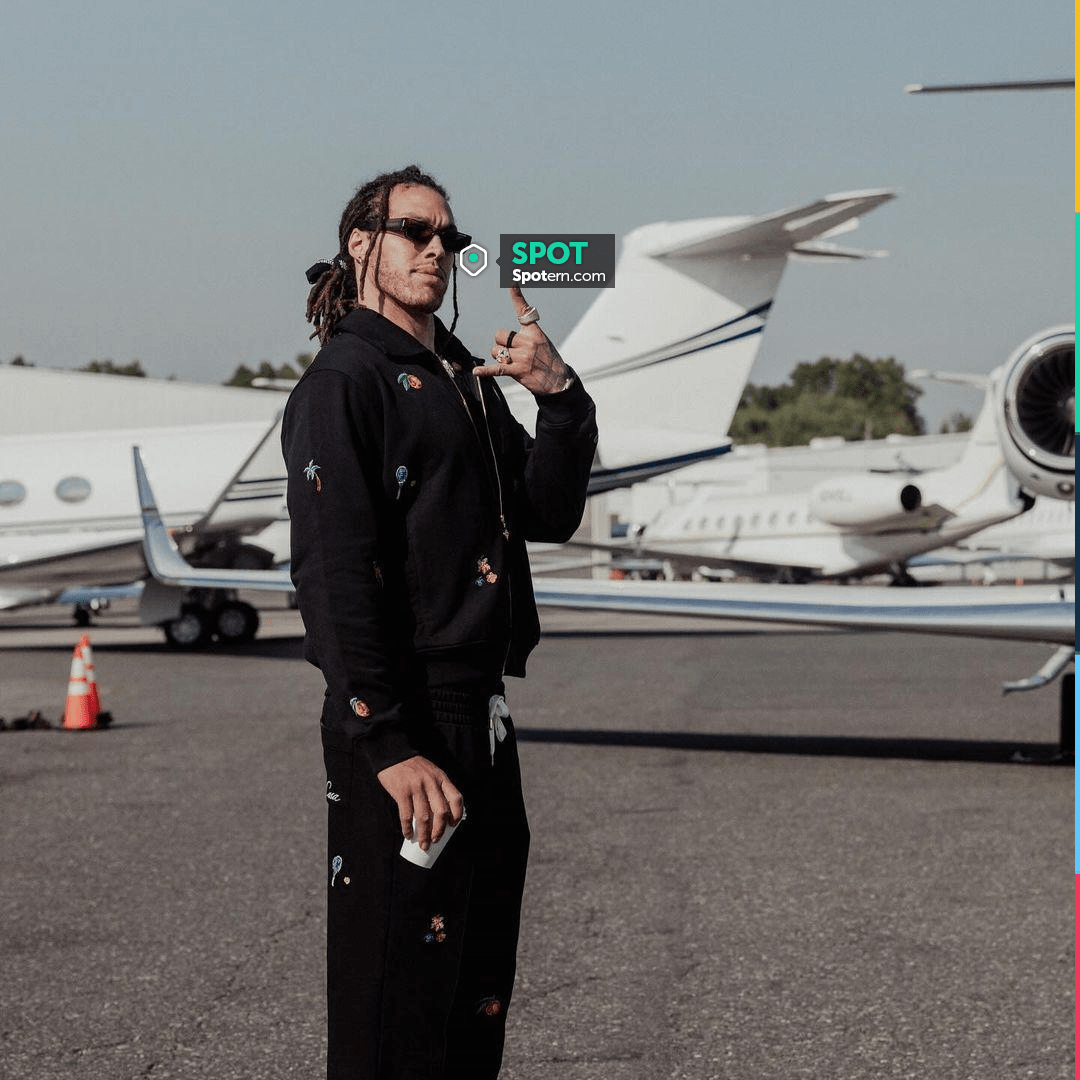 Saint Laurent Brown Clear Rectangular Sunglasses worn by Aaron Gordon ...