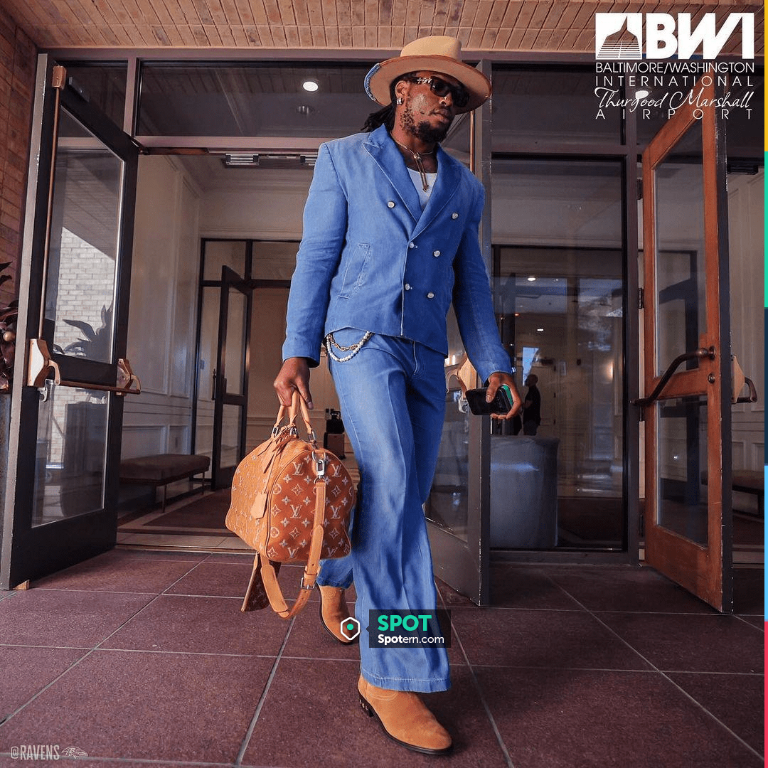 Louis Vuitton Beige Suede LV Rider Boots worn by Derrick Henry on the ...