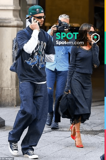 Victoria Beckham Layered Mask in Black Gradient worn by Victoria ...