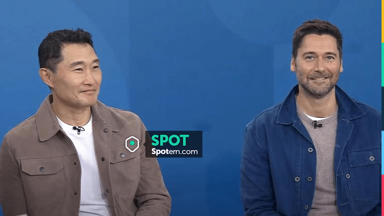 John Varvatos Dyker Leather Jacket in Pavement worn by Daniel Dae Kim ...