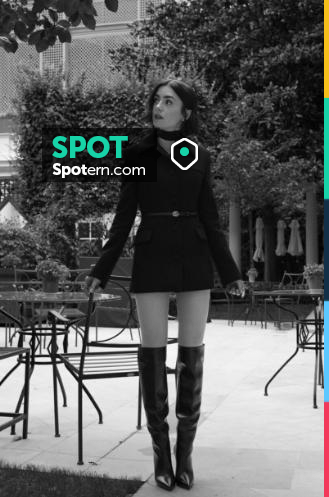 Gucci Gg Print Silk Neck Bow worn by Lily Collins in Emily in Paris ...