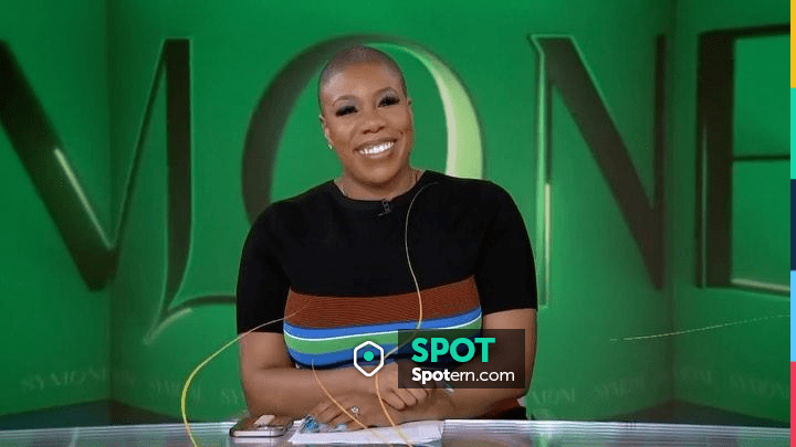 Symone D. Sanders-Townsend is wearing Black Short Sleeve with Multi ...