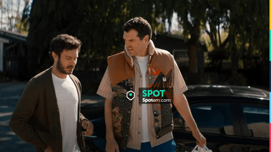 Gilet Palm Angels à imprimés mixtes porté par Sasha Roklov (Timothy ...